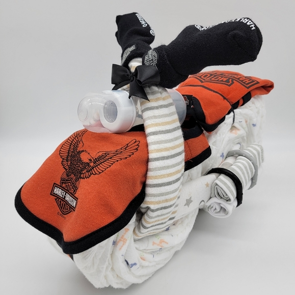 Harley-Davidson | Other | Harley Davidson Motorcycle Diaper Cake | Poshmark